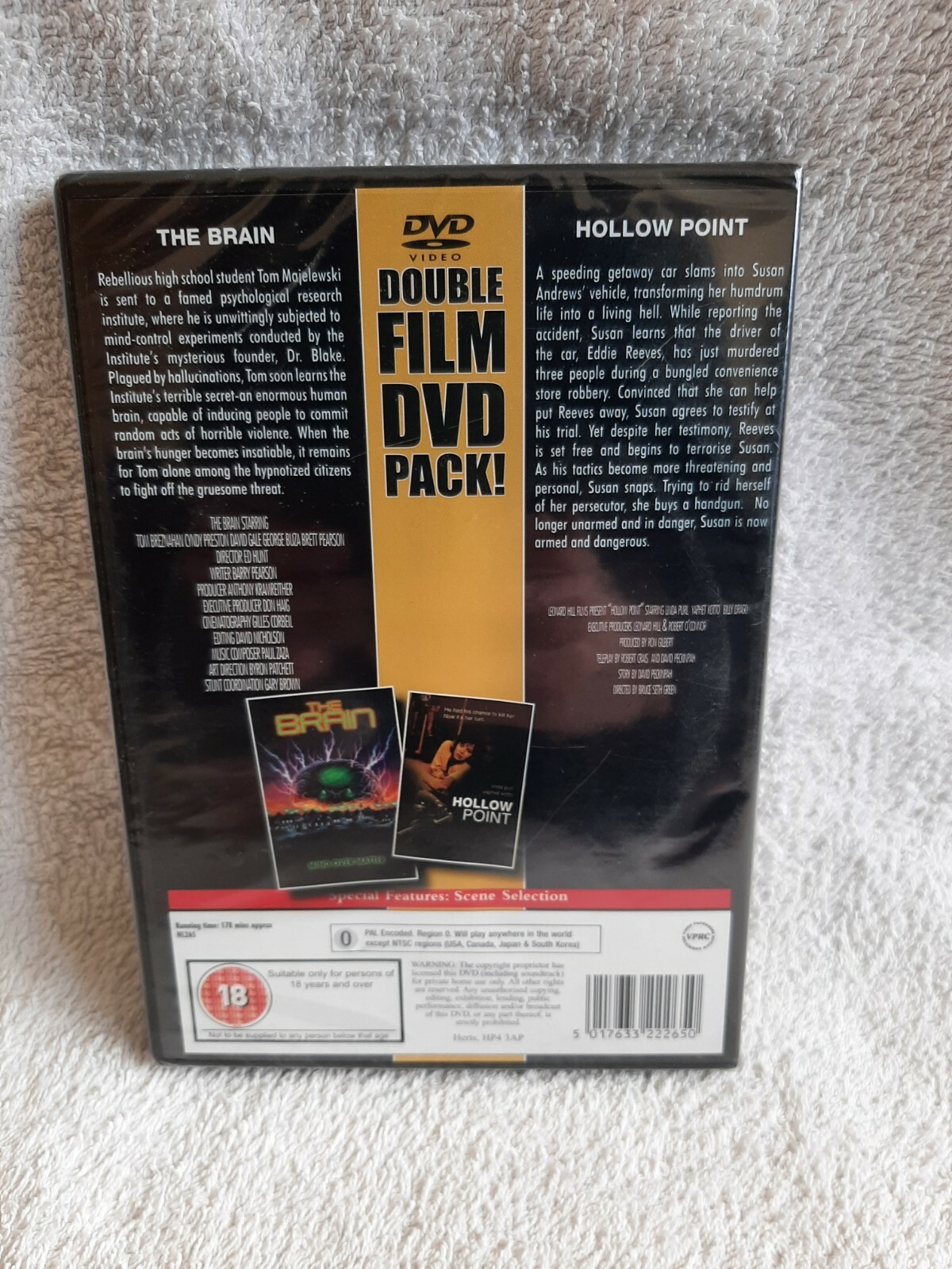 The Brain 1988 /hollow Point 1987 DVD Region 2 Tom Breznahan Cyndy ...