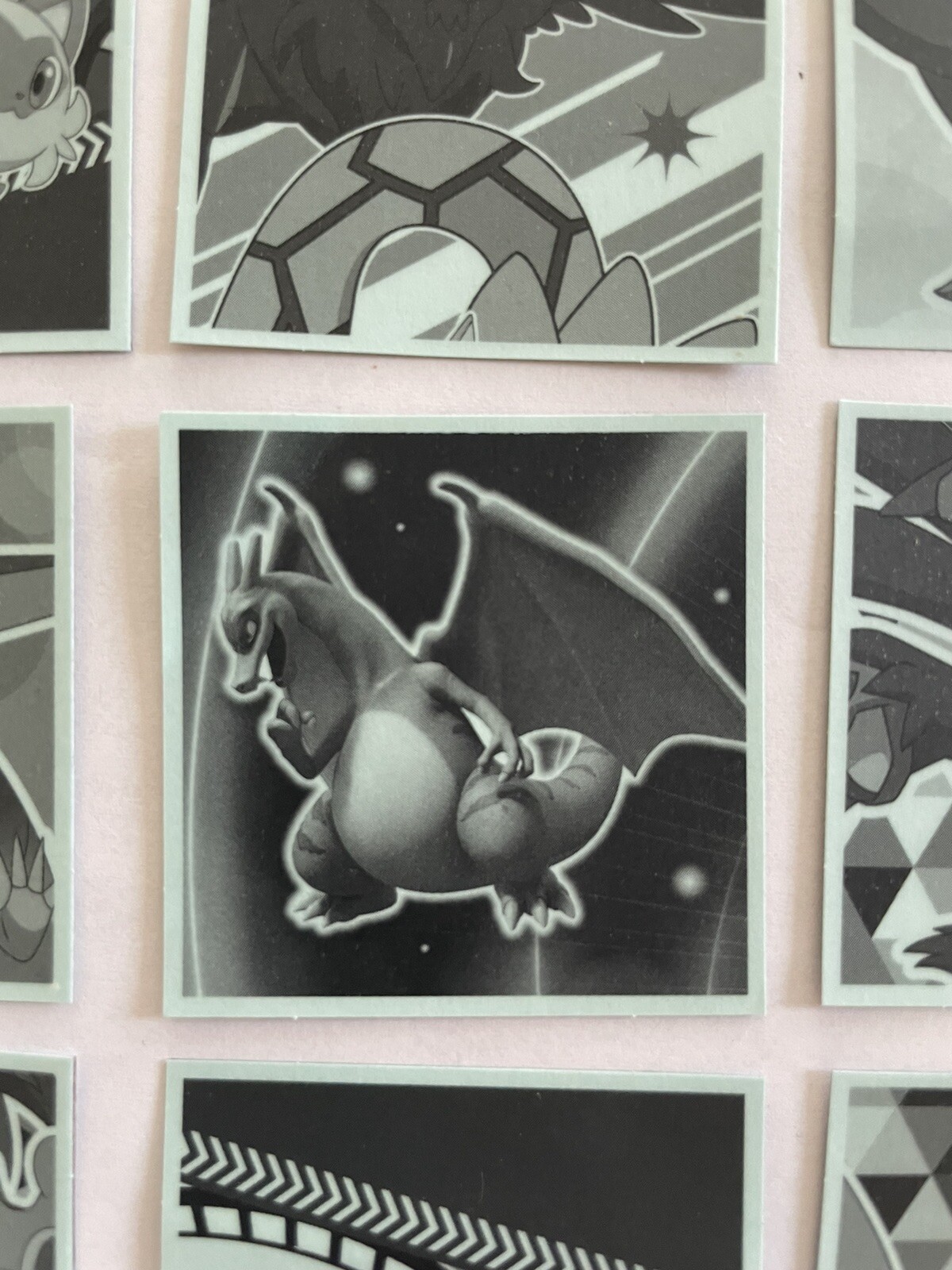 Pikachu Charizard Pokemon Card Sticker Seal HOLO Rare Lotte Wafer Snack ...