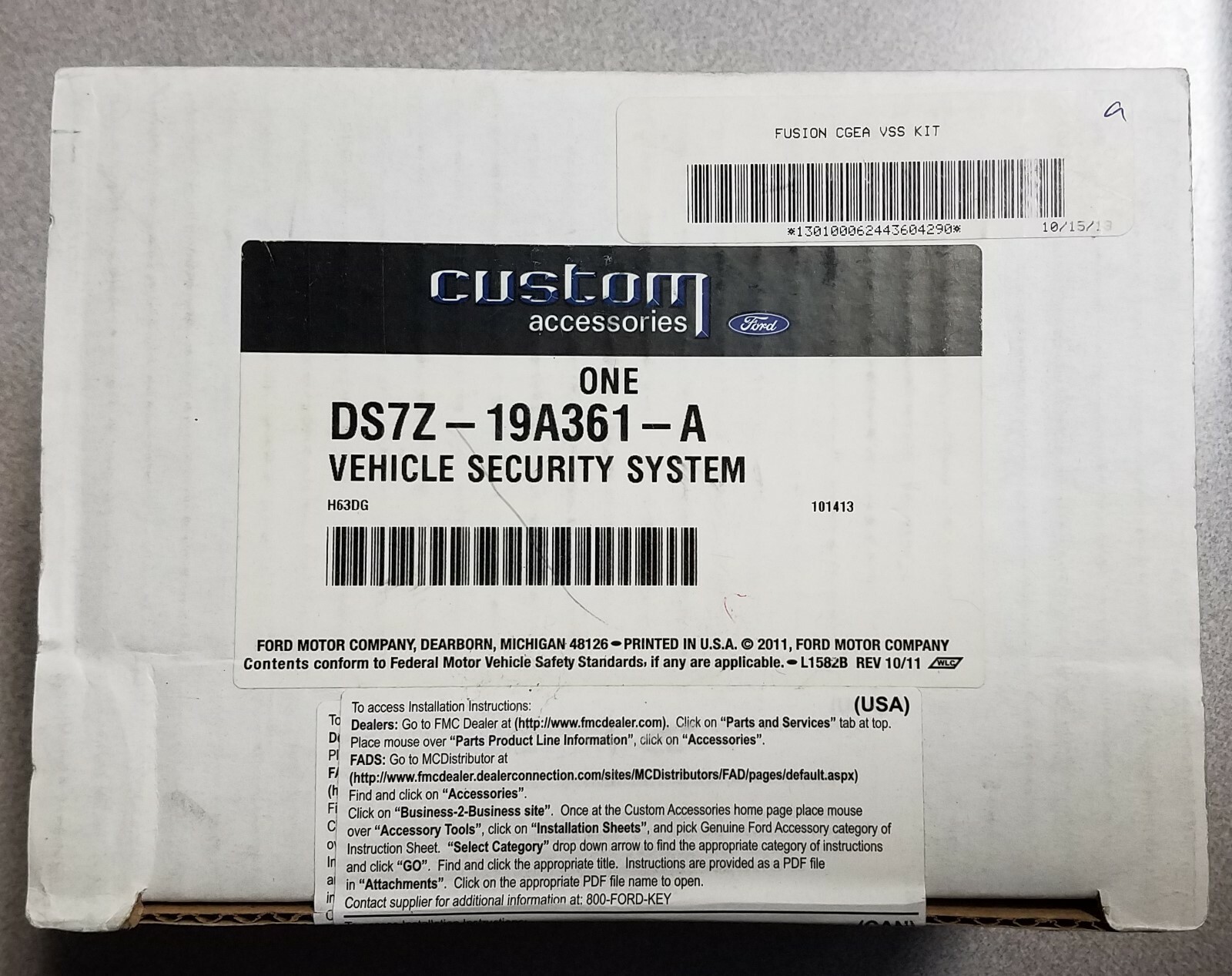 DS7Z-19A361-A Ford OEM 2013-2016 Fusion Vehicle Security Alarm System ...
