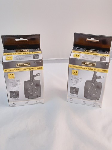 2-Defiant 15 Amp 24-Hour Outdoor Plug-In Mechanical Dusk to Dawn ...