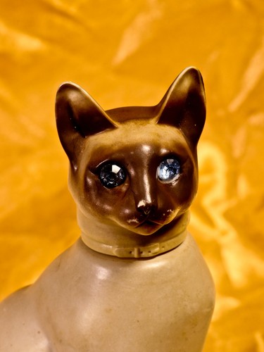 70'S Avon COTILLION COLOGNE Siamese Cat Blue Rhinestone Eyes Vintage | eBay