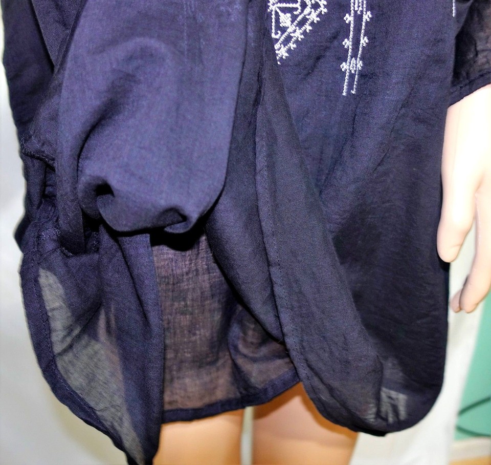 Unique Spectrum Women Plus Size 1x 2x Black Boho Gypsy Lined Cotton ...