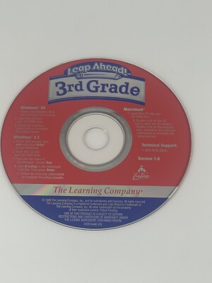 Leap Ahead 3rd Grade CD Rom Vintage. Windows 95, 3.1, Macintosh. The ...