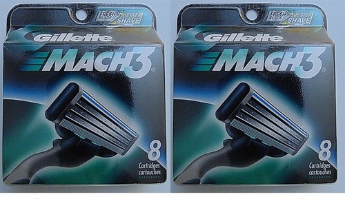 16 Gillette Mach3 Razor blades Refills Shaver Cartridges 8 4 fit Turbo ...