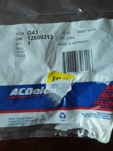 NOS OEM GM 12600313 ACDelco G43 Fuel Pump Gasket | eBay