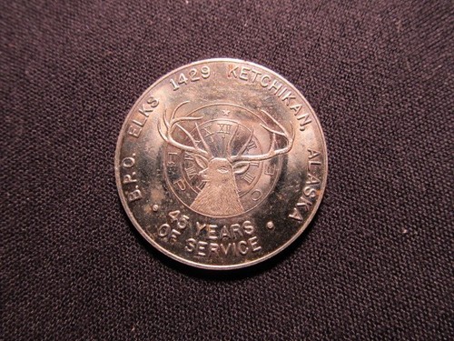 1967 Ketchikan, Alaska B.P.O.E. Elks Lodge 1429 Token - AK Elks Medal ...