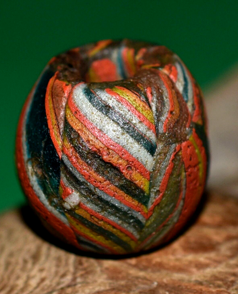 Ancient Medieval Islamic Fustat Fused Rod Morphia / Morfia Glass Bead ...