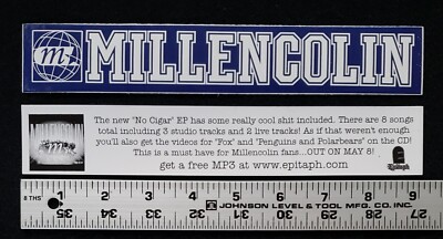 Millencolin No Cigar Release Date Rare Original 2001 Record Label Promo ...