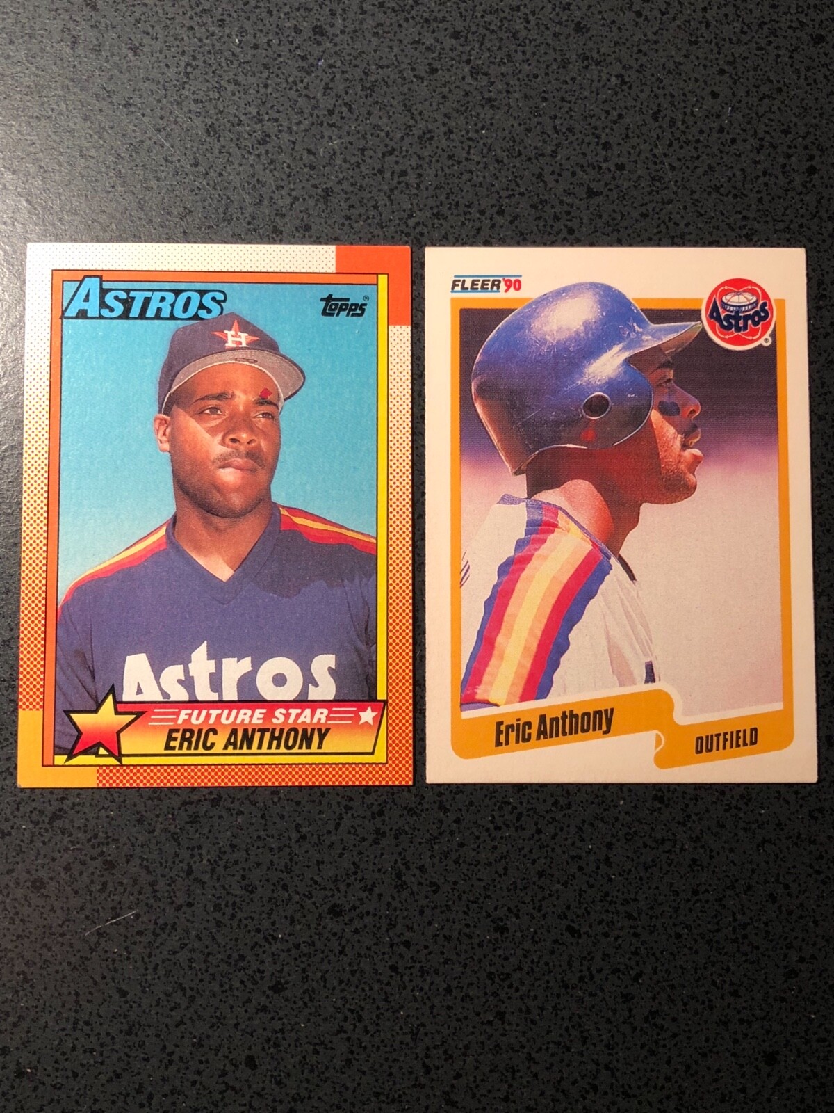 1990 Topps Eric Anthony Future Star #608 AND 1990 Fleer Eric Anthony ...