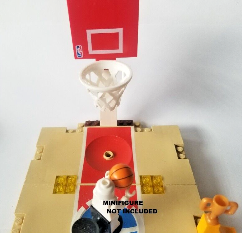 LEGO Basketball Court Net Red NBA Backboard Jump Shot Foul FREE BALL ...