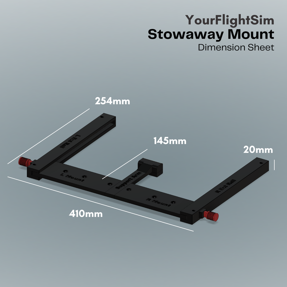 Mount for The Honeycomb Alpha or Bravo Throttle Quadrant – Sliding and ...