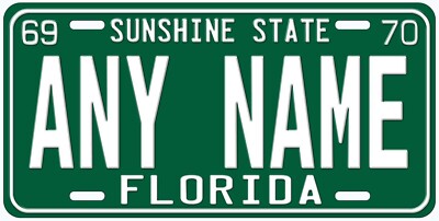 Florida 1969-70 Personalized Novelty Car License Plate Any Text | eBay