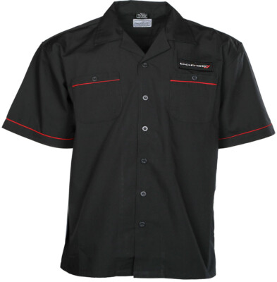 Dodge Logo Mechanic Type Style Button Down Work Crew Pit Shirt Official ...