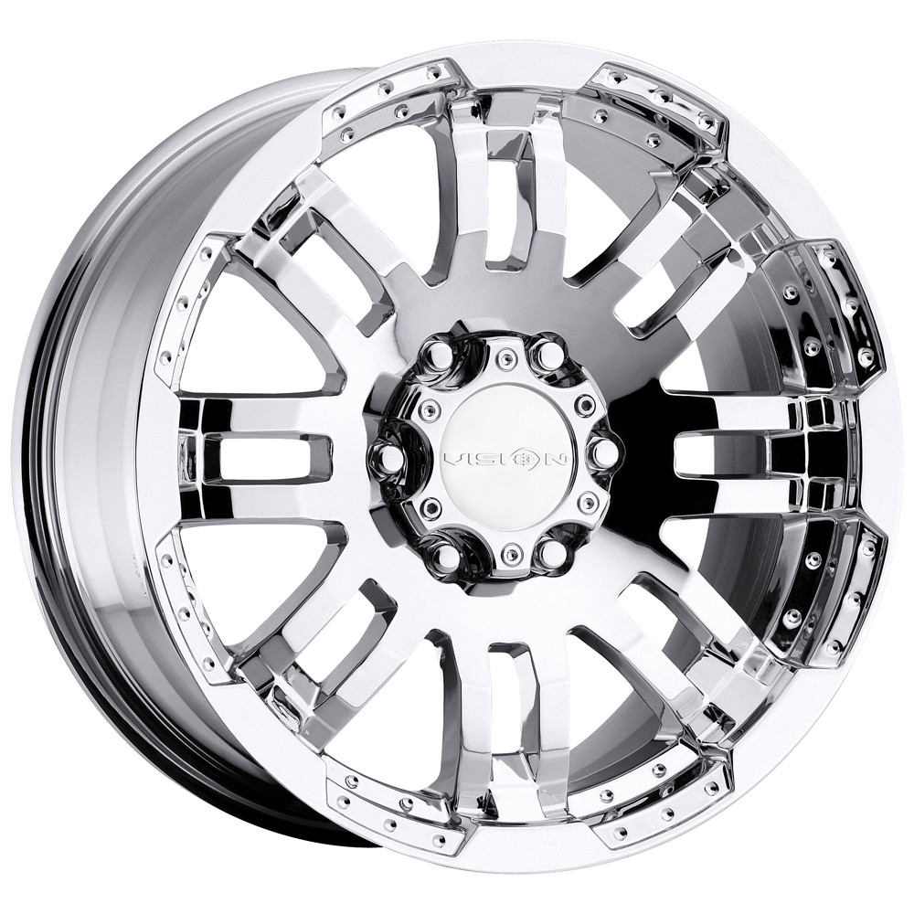 (Set of 4) Vision 375 Warrior 18x8.5 8x170 +18mm Chrome Wheels Rims 18 ...