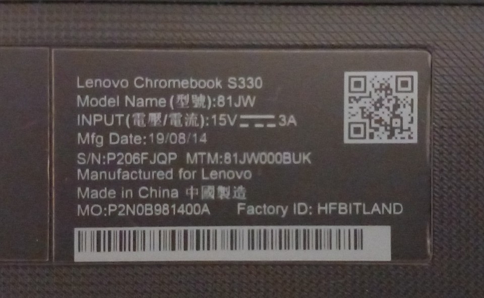 Lenovo IdeaPad S330 ChromeBook 14'' Laptop MediaTek MT8173 1.7Ghz | eBay UK