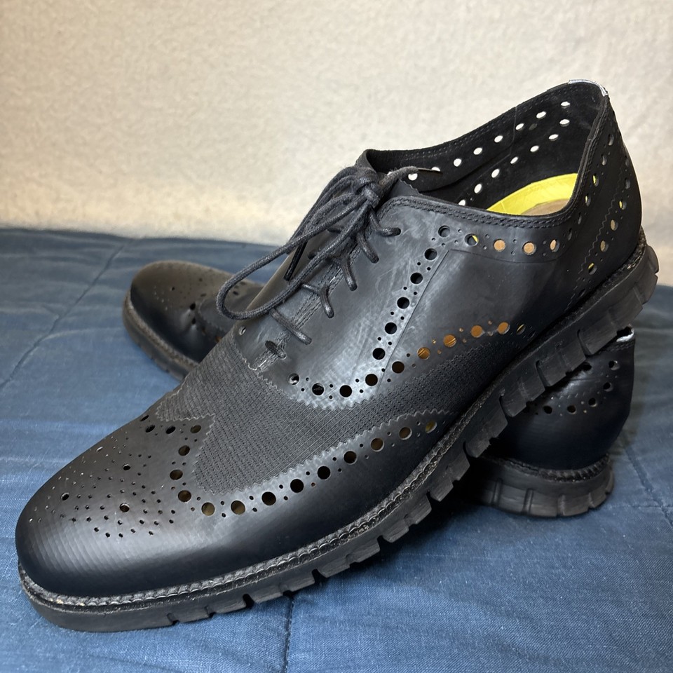 Cole Haan ZeroGrand No Stitch Triple Black Oxford Shoes C12973 Men’s ...