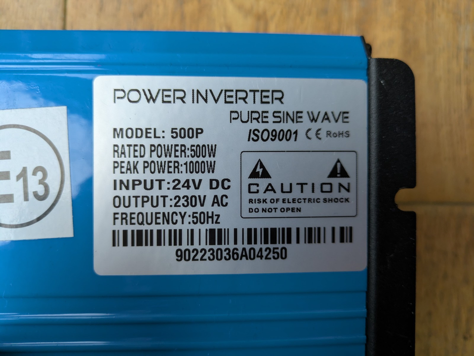 Sunshine Solar Inverter, pure sine wave, 24v DC input, 230v AC output ...