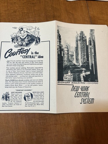 New York Central Railroad Dining Car Menu JAMES WHITCOMB RILEY | eBay