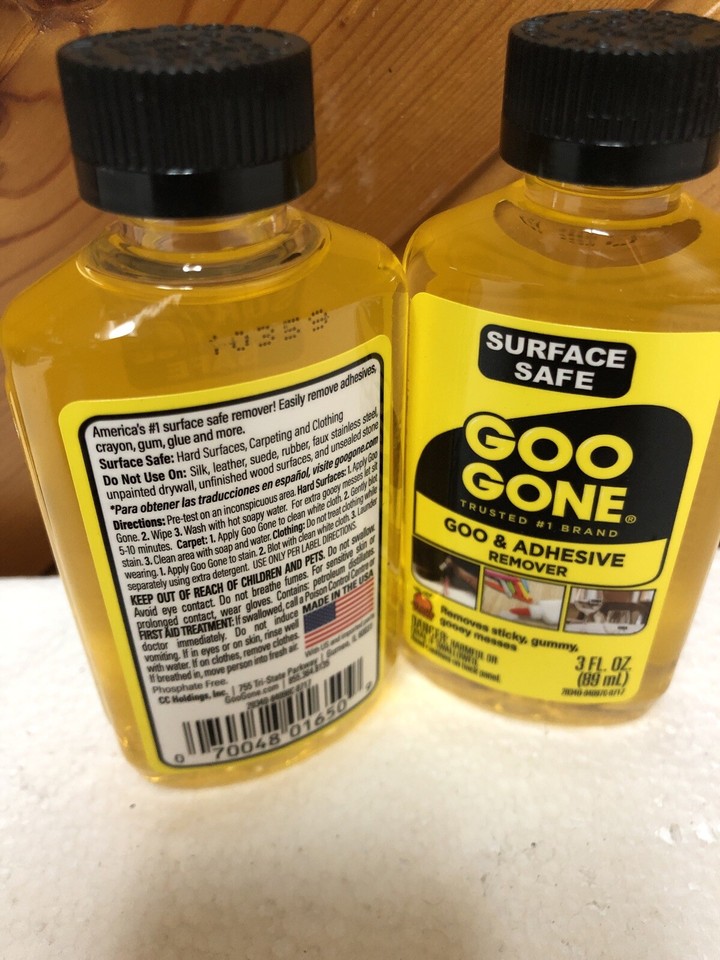 Lot Of 2 GOO GONE Adhesive Sticky Remover 3oz Each Bottle New | eBay