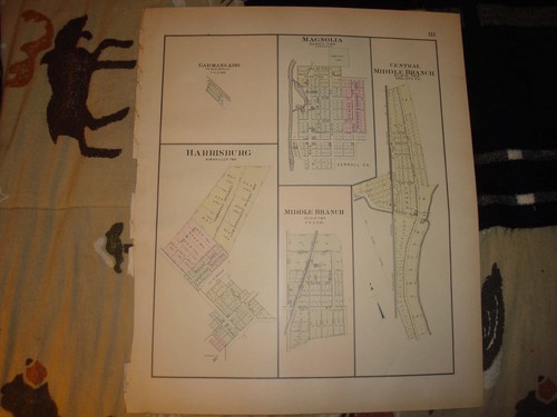 ANTIQUE STARK COUNTY OHIO MAP PLAIN SANDY TOWNSHIP NR | eBay