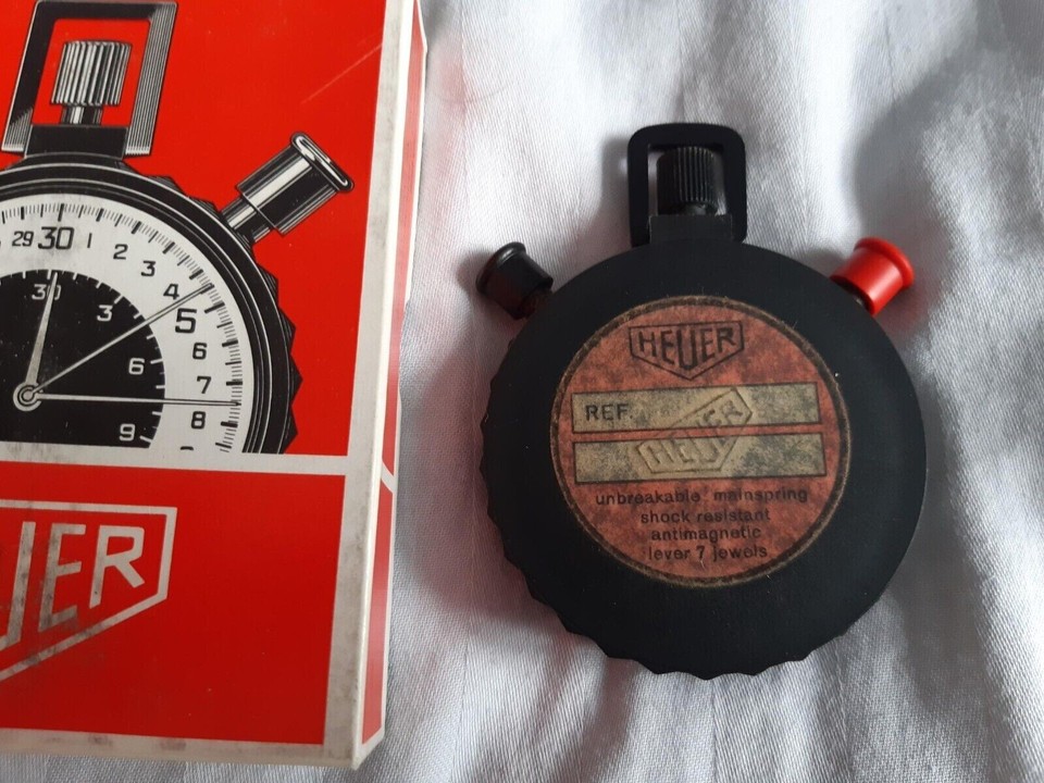 Iconic 1980s Heuer stopwatch rattrapante split 512.902 1/10 boxed ...