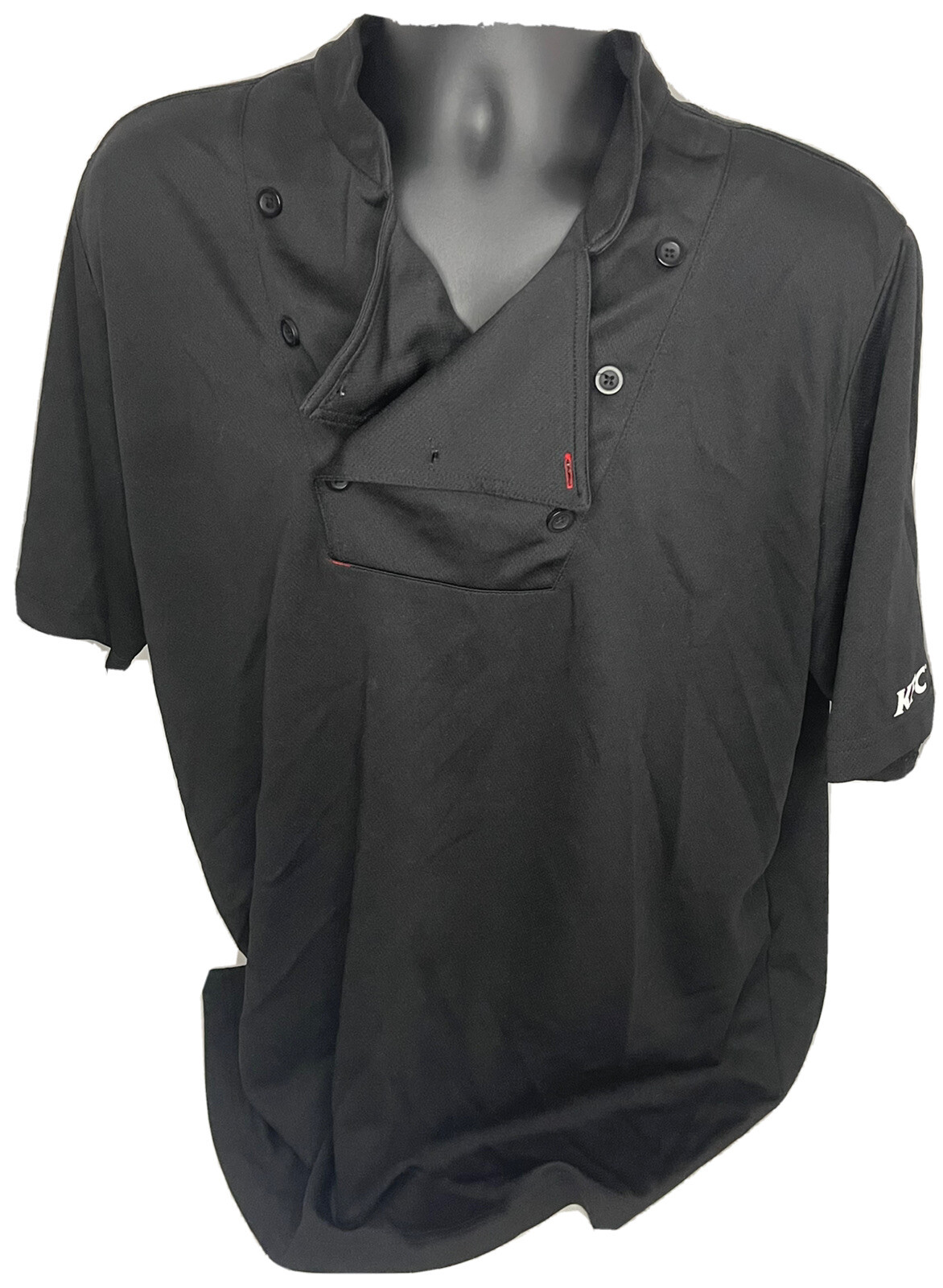 KFC KENTUCKY FRIED CHICKEN RESTAURANT EMPLOYEE BLACK SHIRT CHEF SMOCK ...