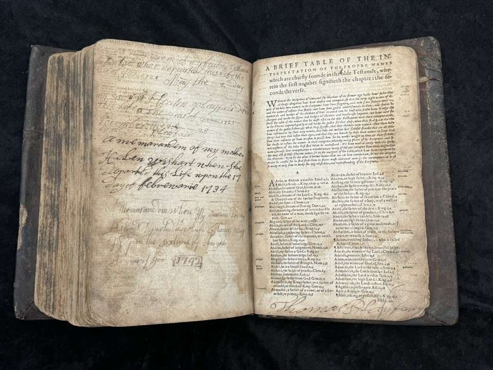 1560 First Edition GENEVA BIBLE Scottish Covenanter PLAYFAIR Manuscript ...