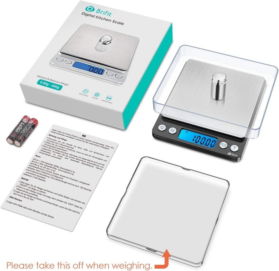 Stylish 500g Digital Scale for Jewelry and Cooking - Backlit LCD & Tare ...