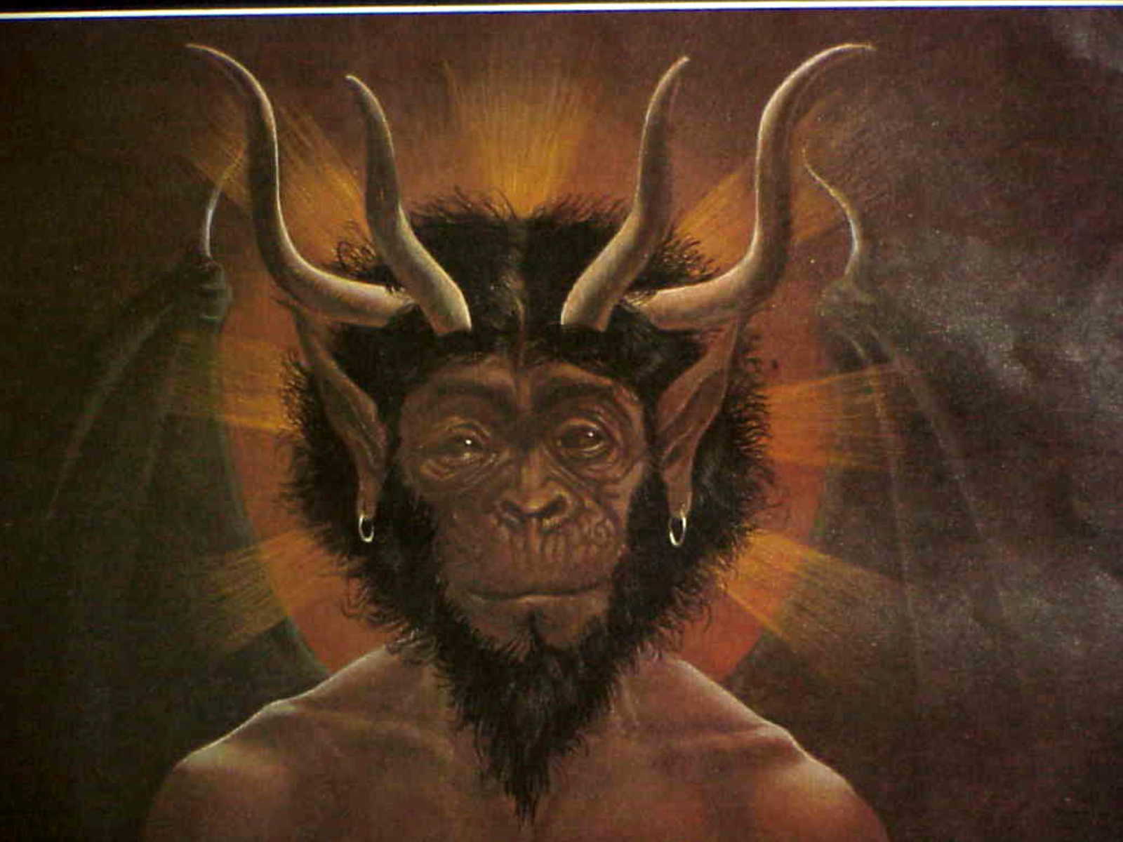 Devil Demon Satyr Le DIABLO Fantasy Art Print np French text Satan ...