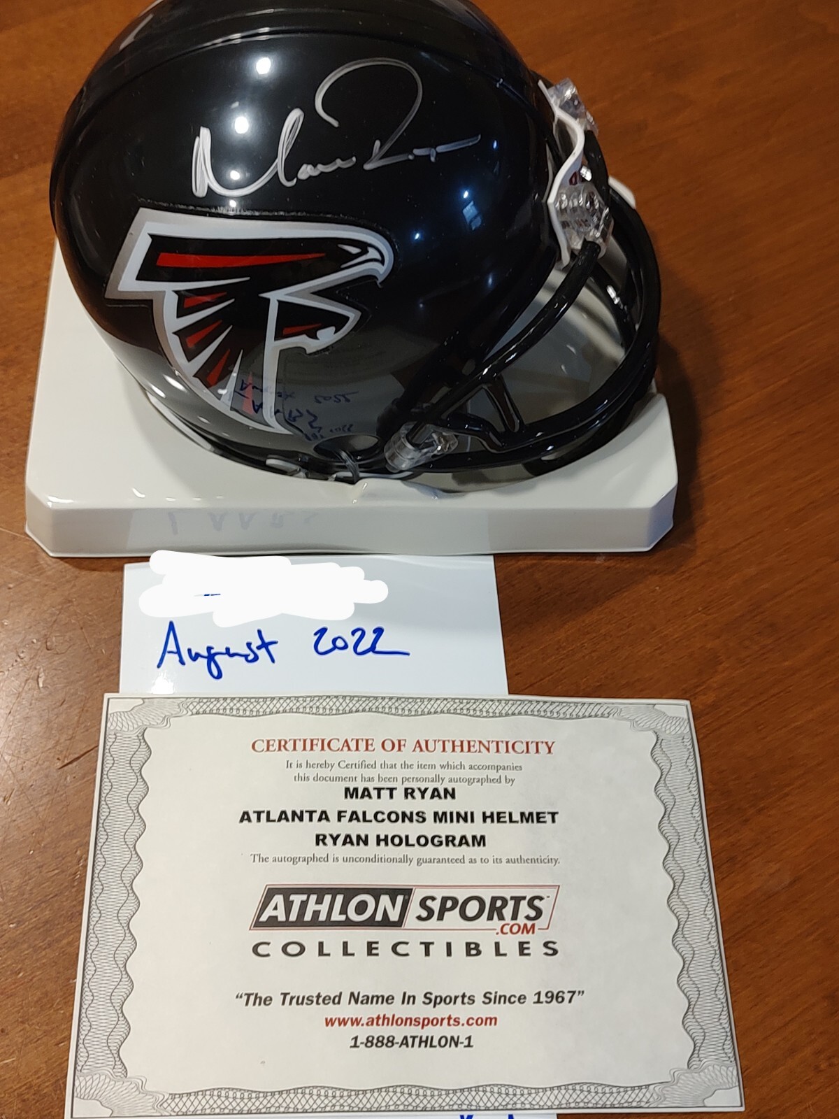Deion Sanders Matt Ryan Falcons autograph signed auto mini helmets JSA ...