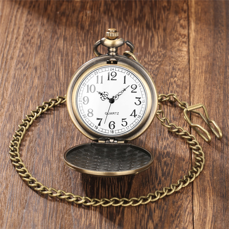 Retro Bronze Jesus Bible Quartz Analog Pocket Watch Fob Watches ...