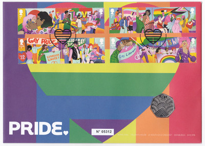 2022 50p GB Pride 50 years coin cover No. 5312 MINT | eBay