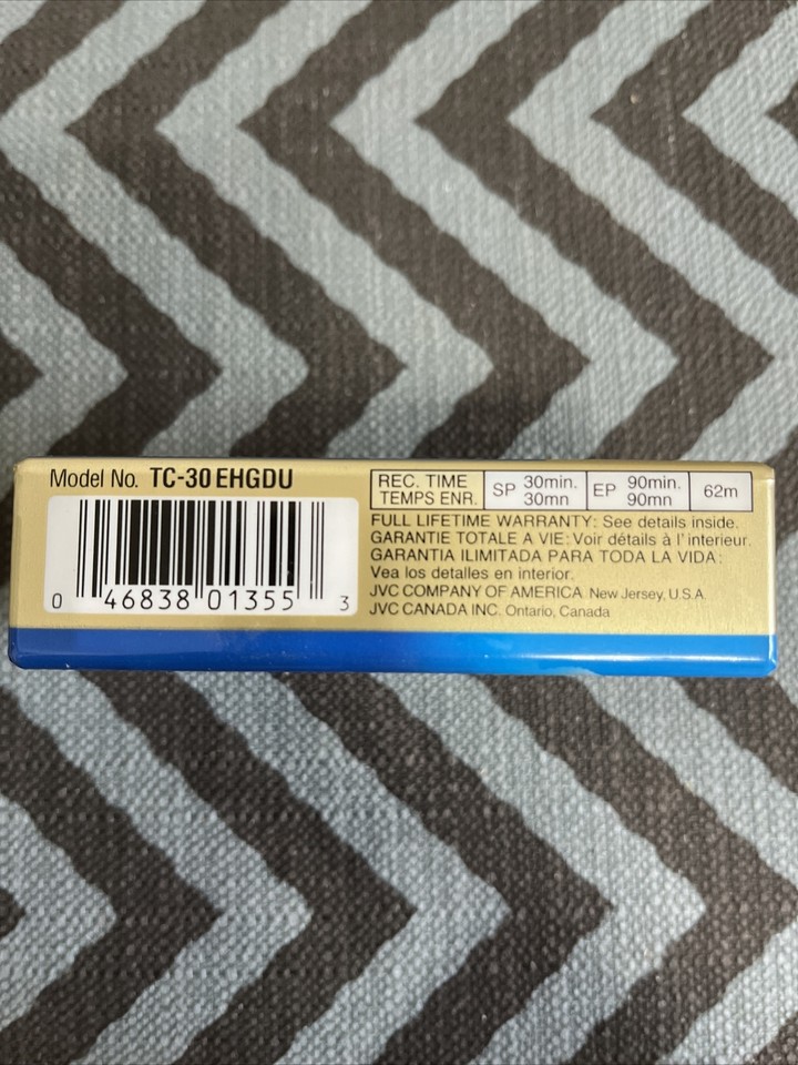 JVC VHS-C Video TC-30 EHGDU Camcorder Video Cassette NEW Sealed | eBay