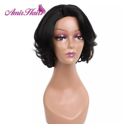 Fashion Beauty Short Medium Cut Style Bob Black Soft Bump Wig | eBay