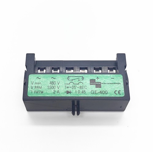KOLMER GE-400 brake rectifier module VMAX 480V VRRM 1500V IFAVM=2A. | eBay