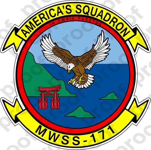 STICKER USMC MWSS 171 AMERICAS SQUADRON ooo USMC Lisc No 20187 | eBay