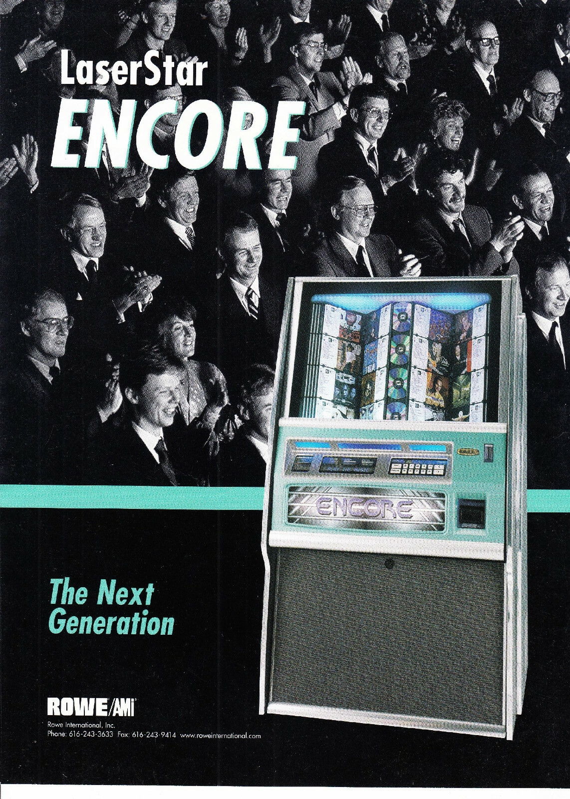 Rowe 1999-2006 LaserStar Encore 100 CD juke box jukebox Flyer Brochure ...