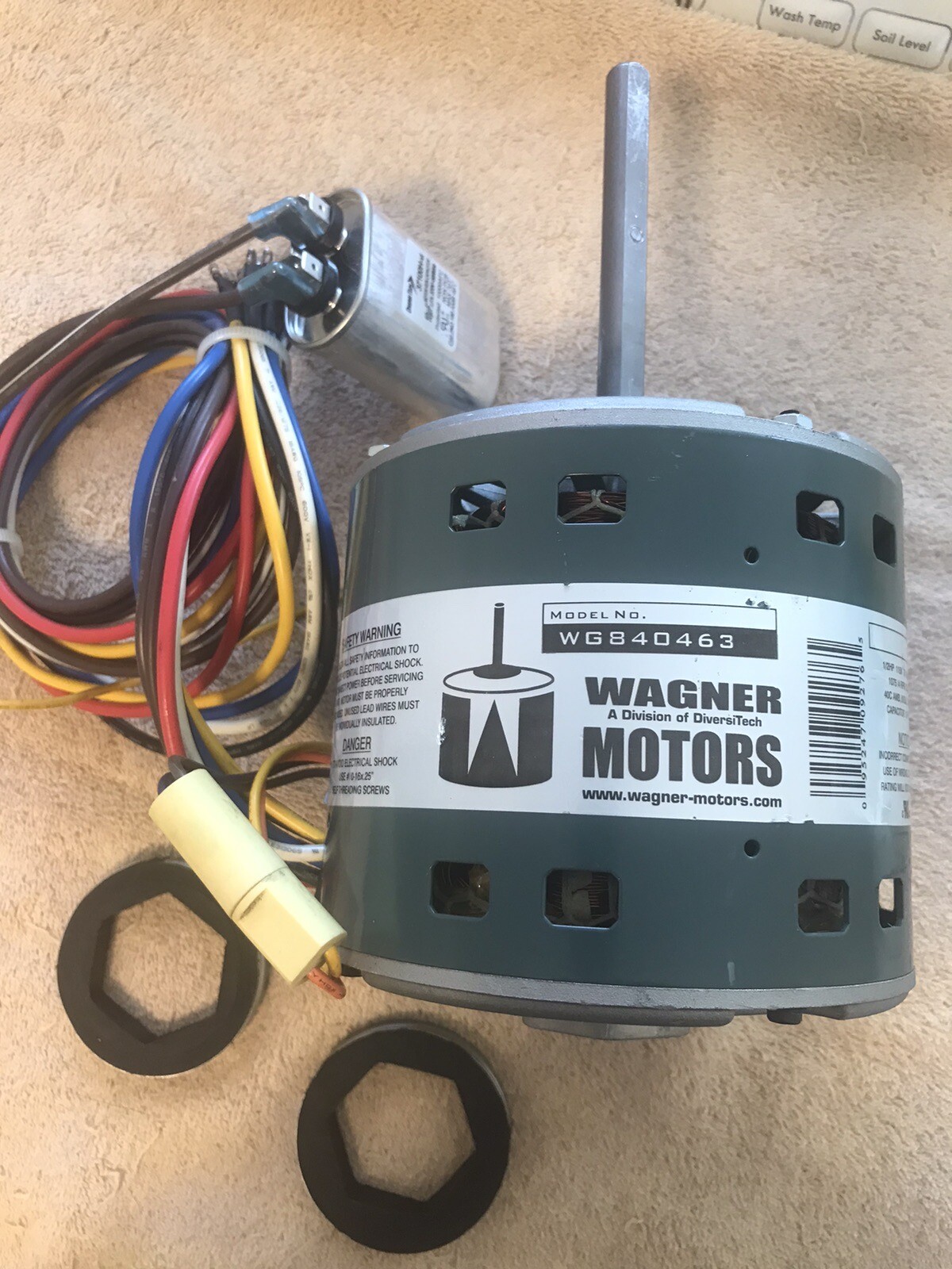 Wagner Motors WG840463 Direct Drive Furnace Blower 115 vac 60Hz 7amp 1/ ...