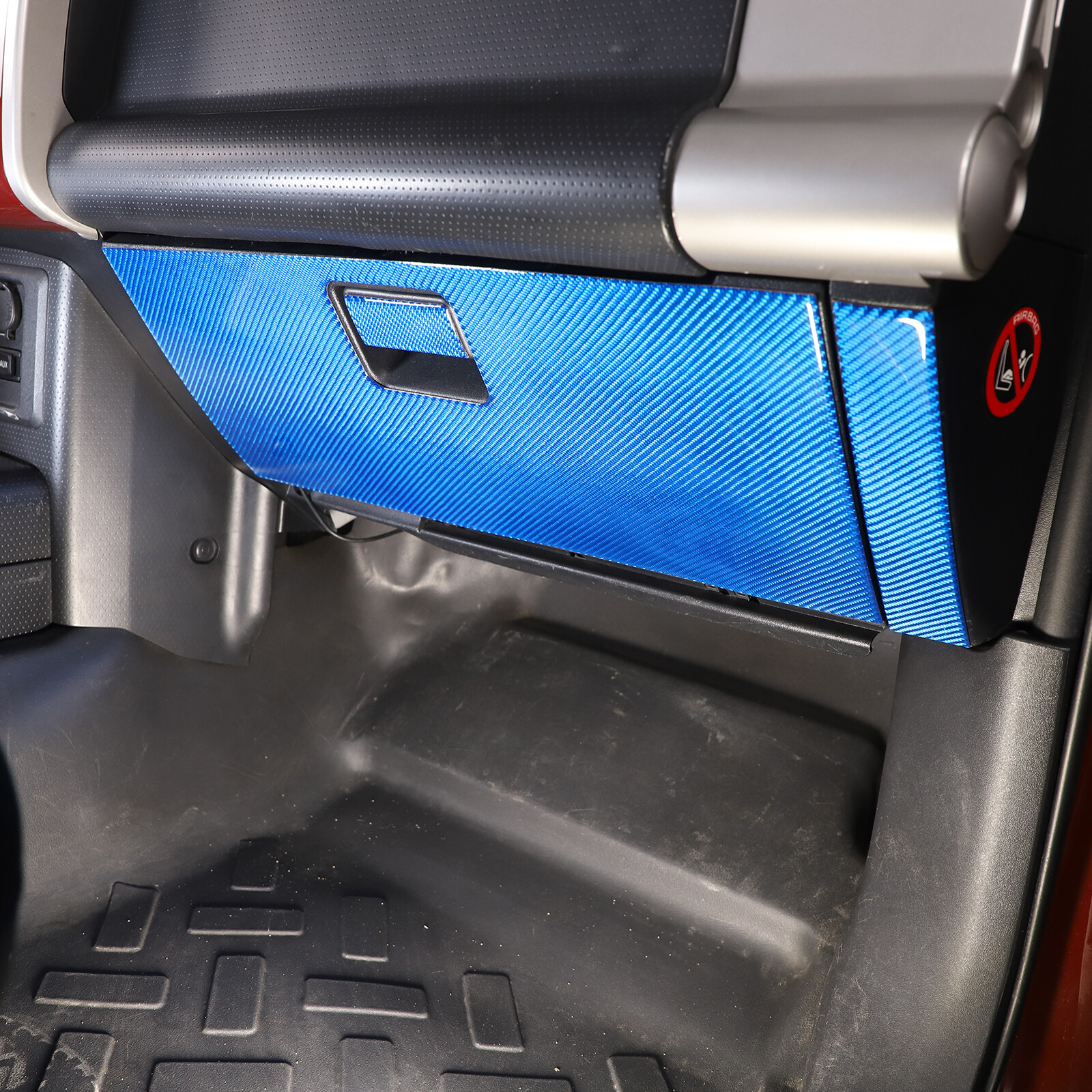 Blue Carbon Fiber Glove Box Trim Panel For Toyota FJ Cruiser 2007-2021 ...
