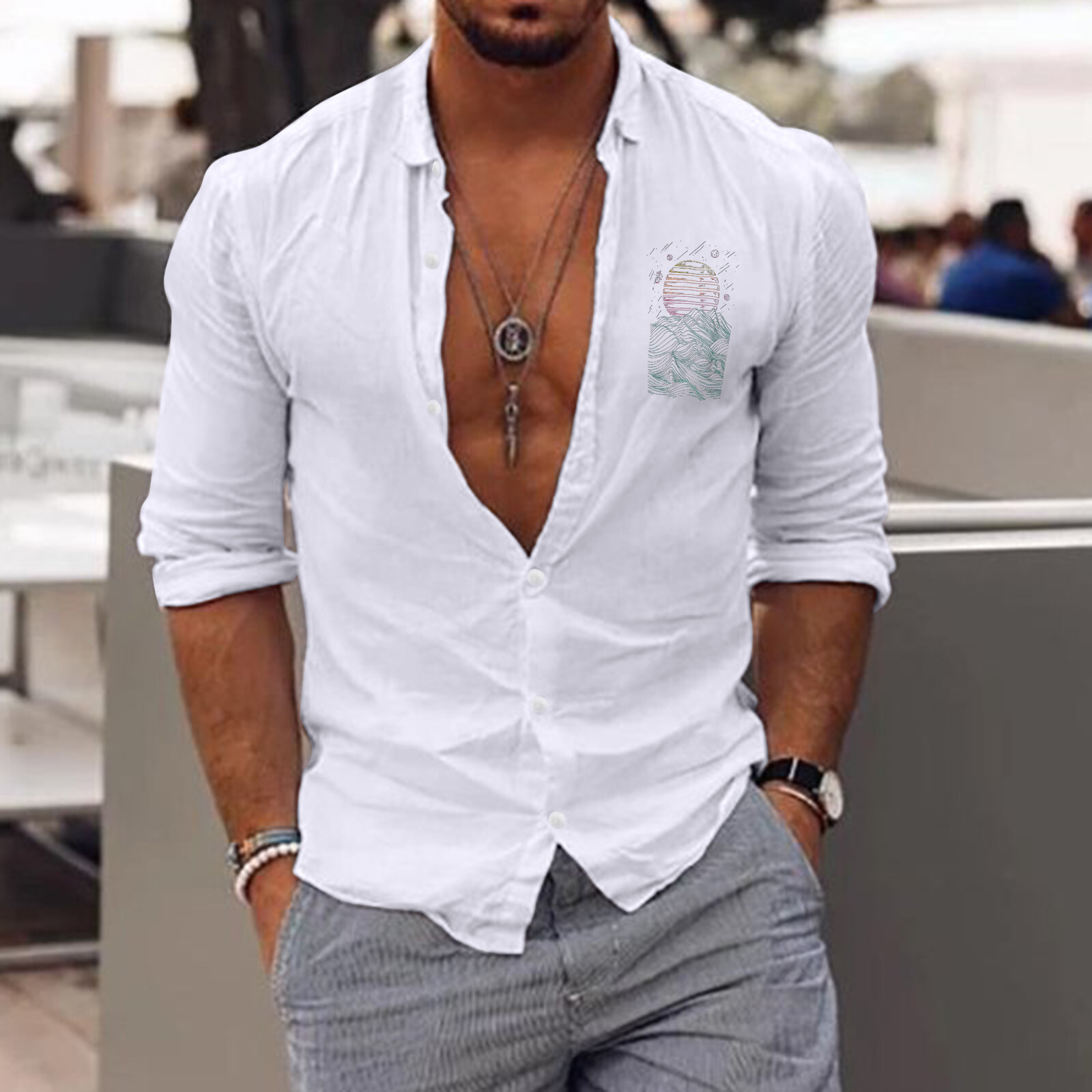 Half Unbuttoned Shirt