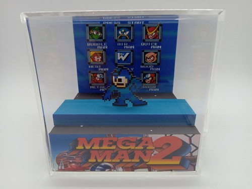 Megaman 2 Boss Select Screen Rockman Nintendo NES Shadow Box Diorama ...