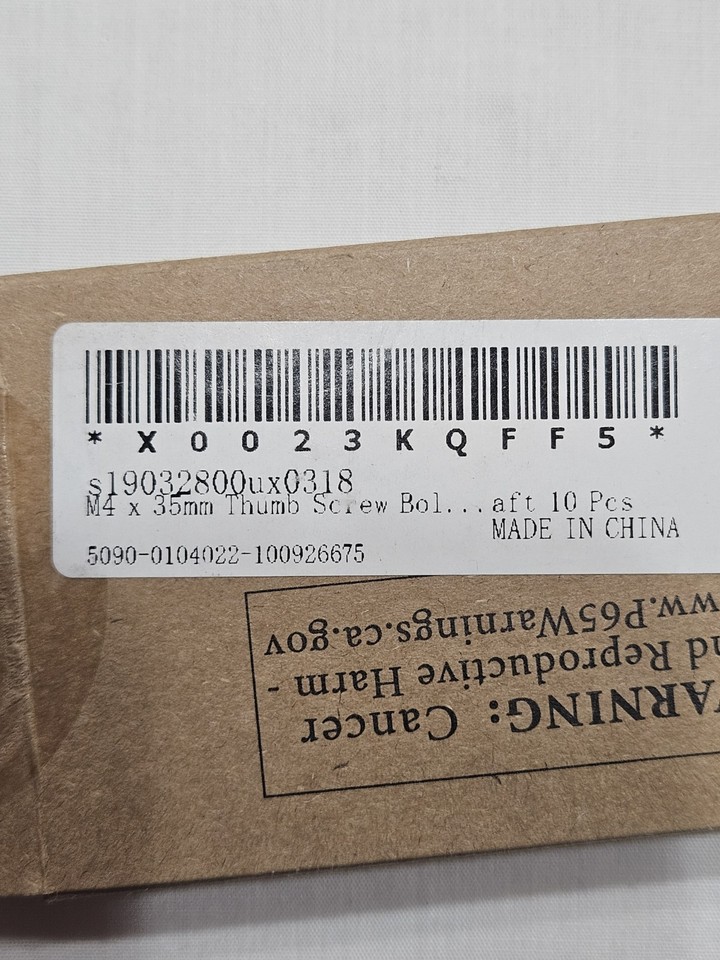 Uxcell M4 x 35mm Thumb Screw Bolt Hand Driven Spade Nylon Plastic ...