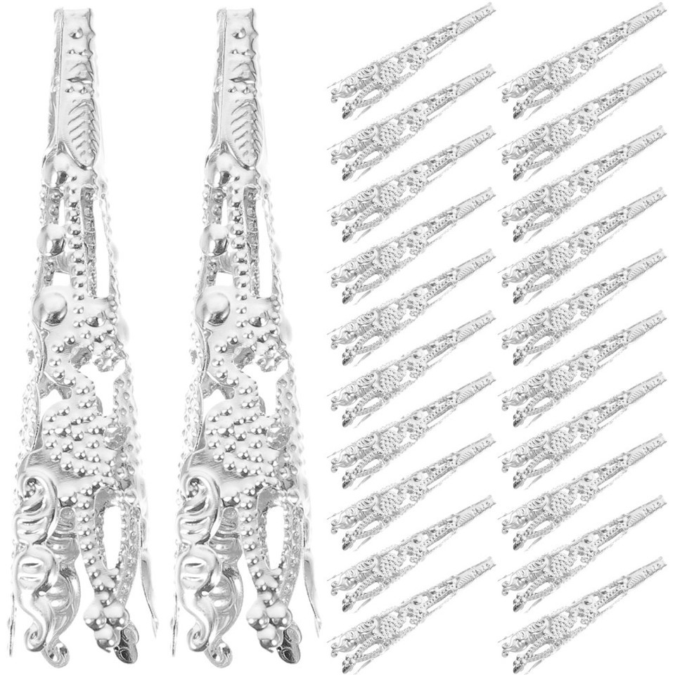 120 Pcs Bracelet Making Beads Caps Findings for Jewelry Craft Cones ...