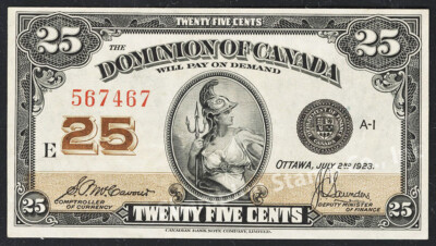 Canada Banknote 25 Cents Cat No 11b | eBay