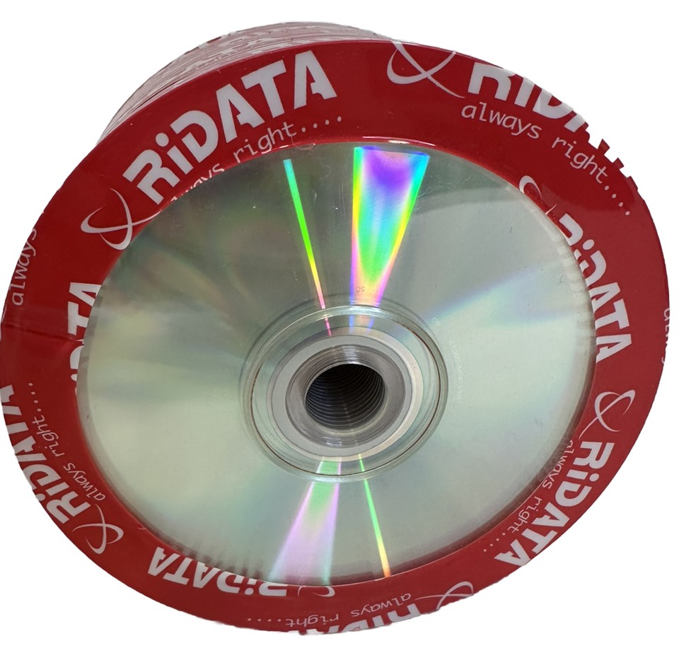 50 RIDATA Blank 52X CD-R CDR White Inkjet Hub Printable 700MB Media ...
