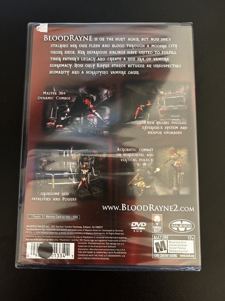 Bloodrayne 2 (PlayStation 2, 2004) PS2 NEW IN SEALED PLASTIC ...