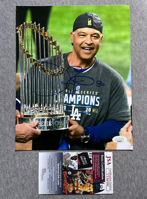 DODGERS- DAVE ROBERTS AUTOGRAPH 8x10 PHOTO 2020 WORLD SERIES CHAMPS JSA ...