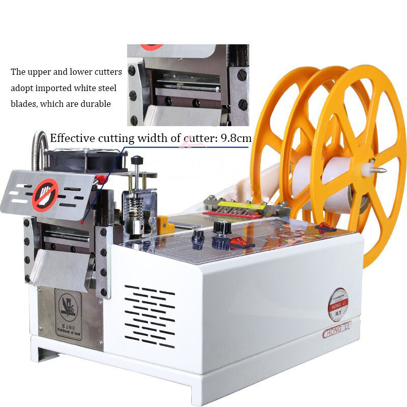 Automatic Computerized Tape Cutting Machine Magic Sticker Zipper Cutter ...