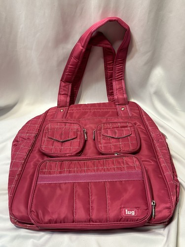 LUG Overnight Bag Pink Carry On Travel Weekender Luggage Tote Puddle ...