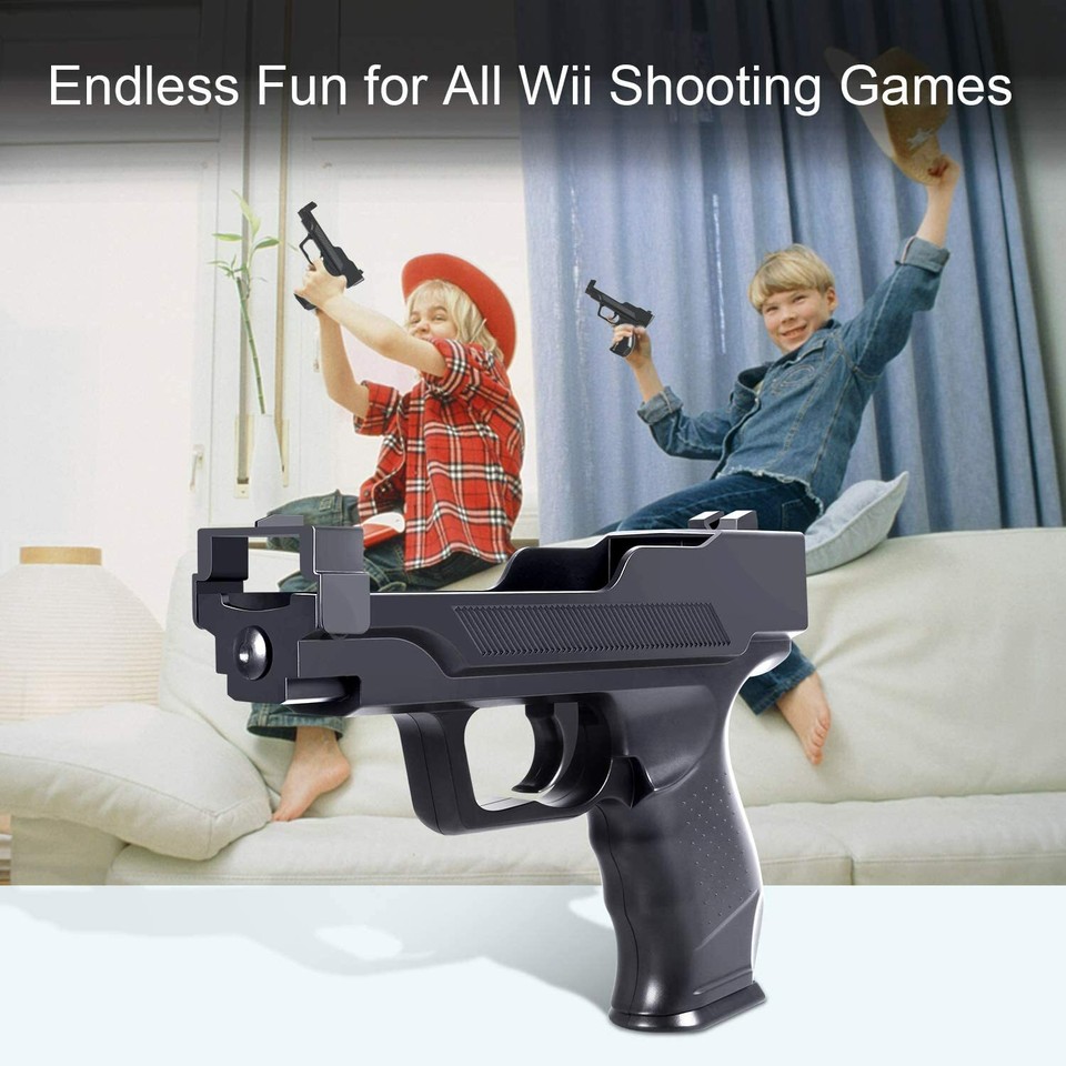 2 pack Wii Motion Plus Gun for Nintendo Wii Remote Controller Wii Zappe ...